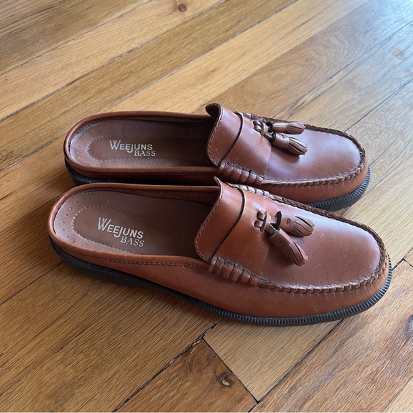 Bass | Shoes | Bass Weejuns Brown Leather Mules | Poshmark